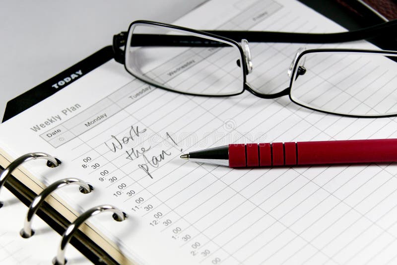 Work the plan stock photo. Image of planning, taking, notes - 5038896