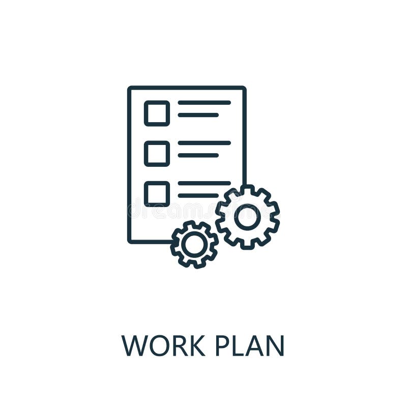 Work Plan Outline Icon. Thin Line Concept Element from Productivity ...