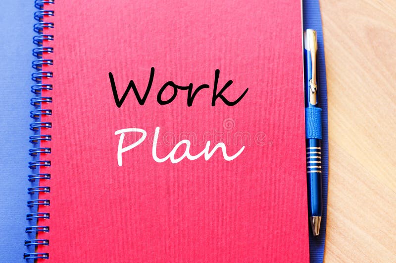 Work Plan Write on Notebook Stock Illustration - Illustration of ...