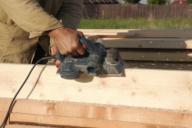 The work of a planer stock image. Image of parts, table - 72366573