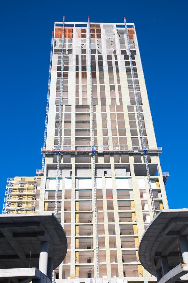Work Platform and Construction Lift Stock Photo - Image of group ...