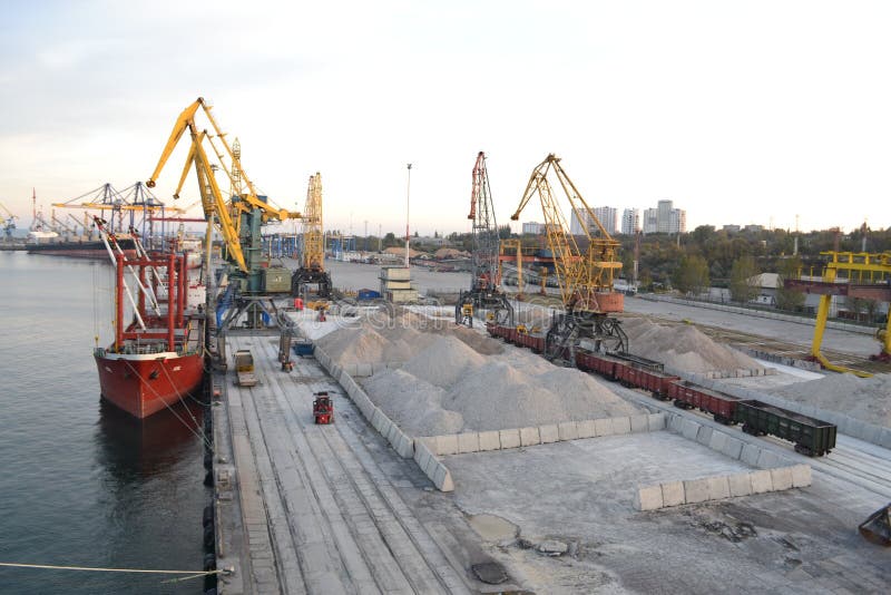 Daily Work in the Port with Cargoes Editorial Photography - Image of ...