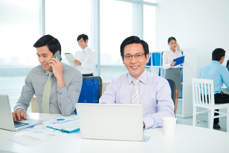 At work stock image. Image of paperwork, paper, device - 34944701