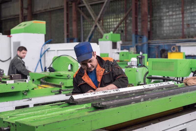 Work on the Preparation of the Bed of a Metal-cutting Machine for ...