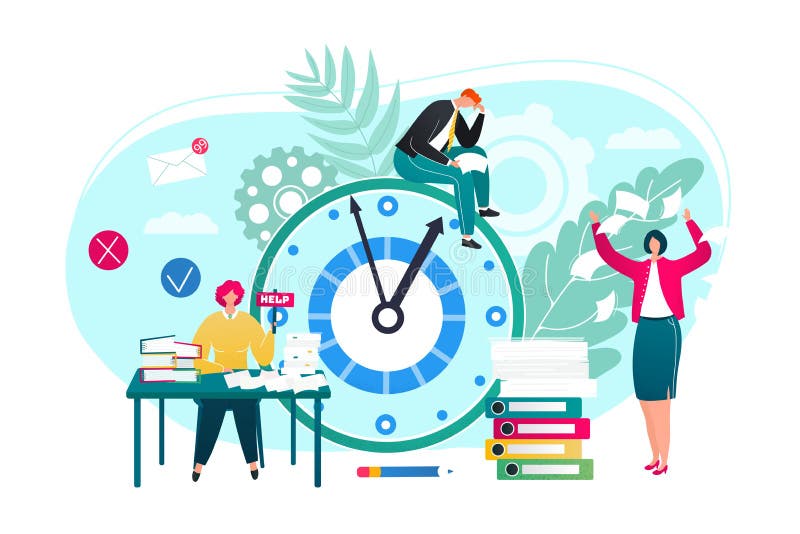 Work Problems Business Concept Flat Vector Illustration. Businessmen ...