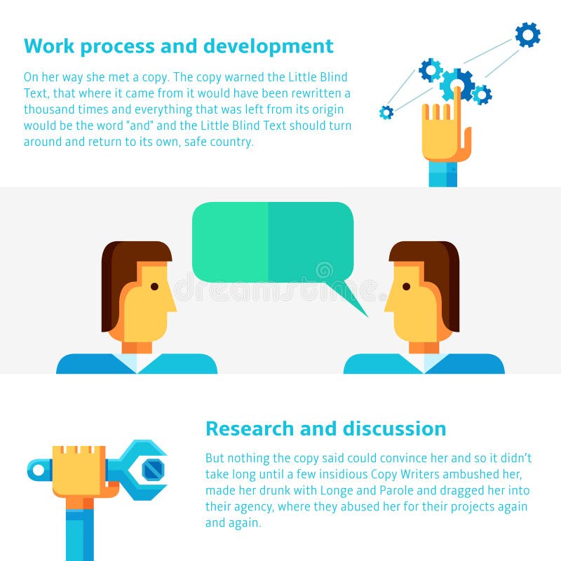 Work Process Flat Vector Illustration Stock Vector - Illustration of ...