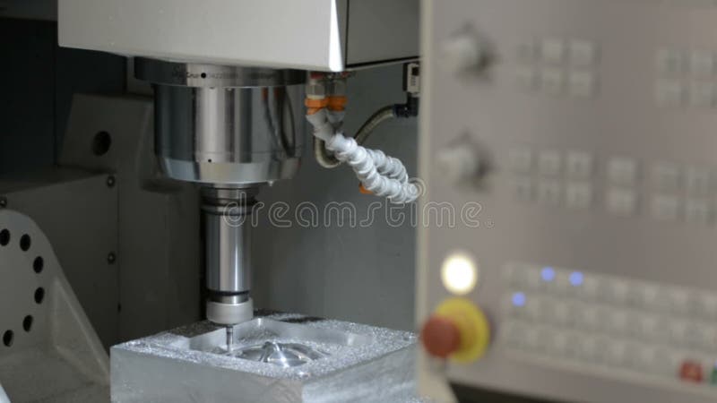 The Work Process of the Milling CNC Machine Stock Video - Video of ...