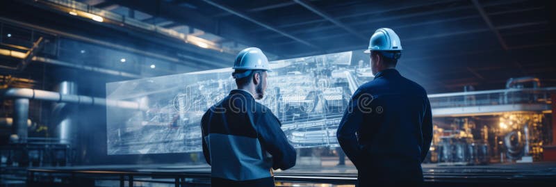 Work Process in a Workshop, an Engineer and a Worker Solving Production ...