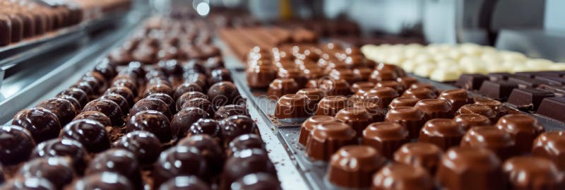 Work Processes for Making Chocolate at a Confectionery Factory. Stock ...