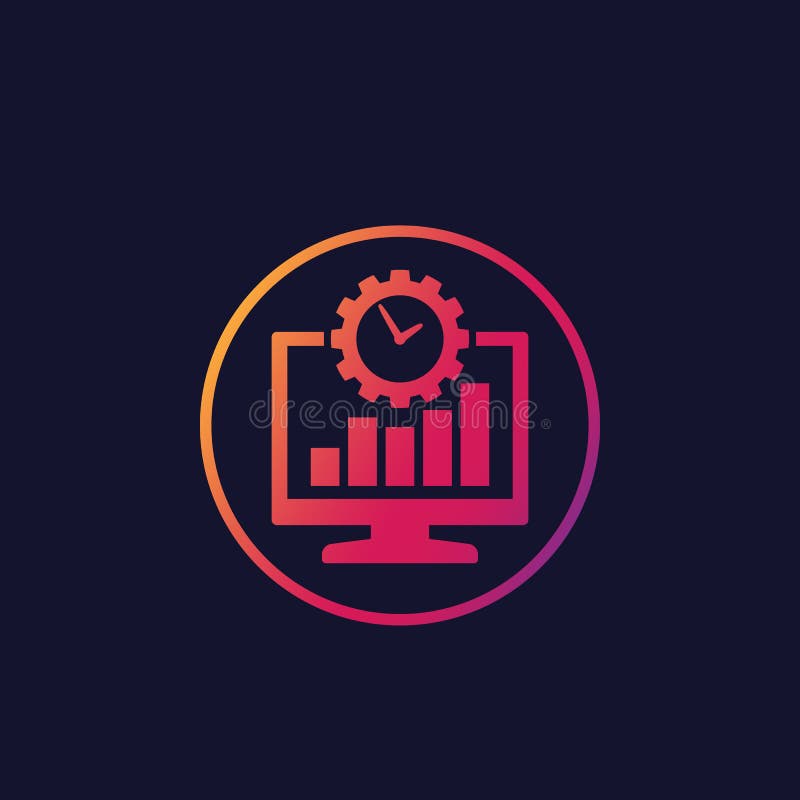 Work Productivity Vector Icon Stock Vector - Illustration of capacity ...