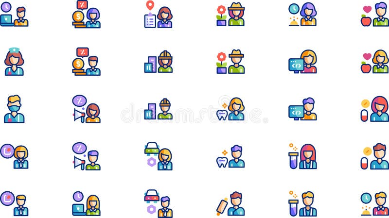 Work and Professions Icon Pack High-Quality Vector Icons Collection ...