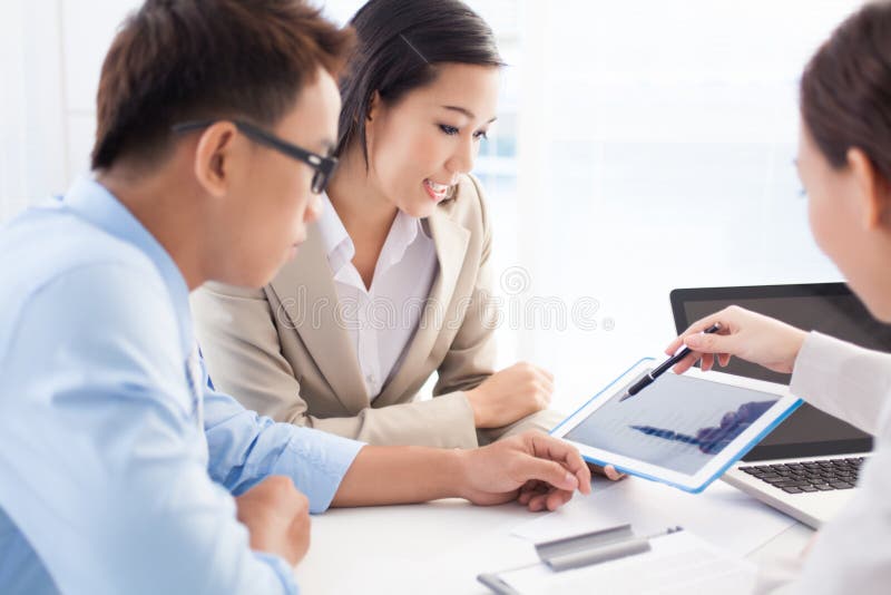 Teamwork Concept.Young Creative Coworkers Working with New Startup ...