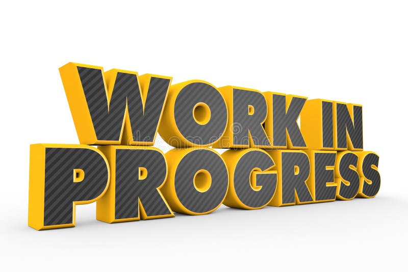 Work In Progress Funny Symbol Stock Vector - Illustration of icon ...