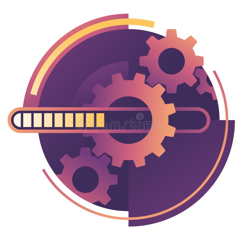 Work in Progress Banner for System Updating Stock Vector - Illustration ...