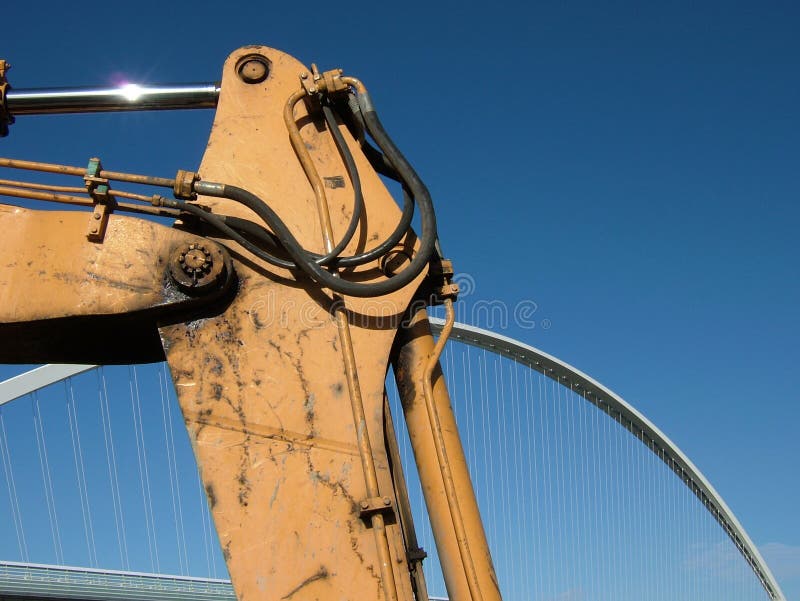 Work in Progress - Bridge and Blue Sky Editorial Photo - Image of ...