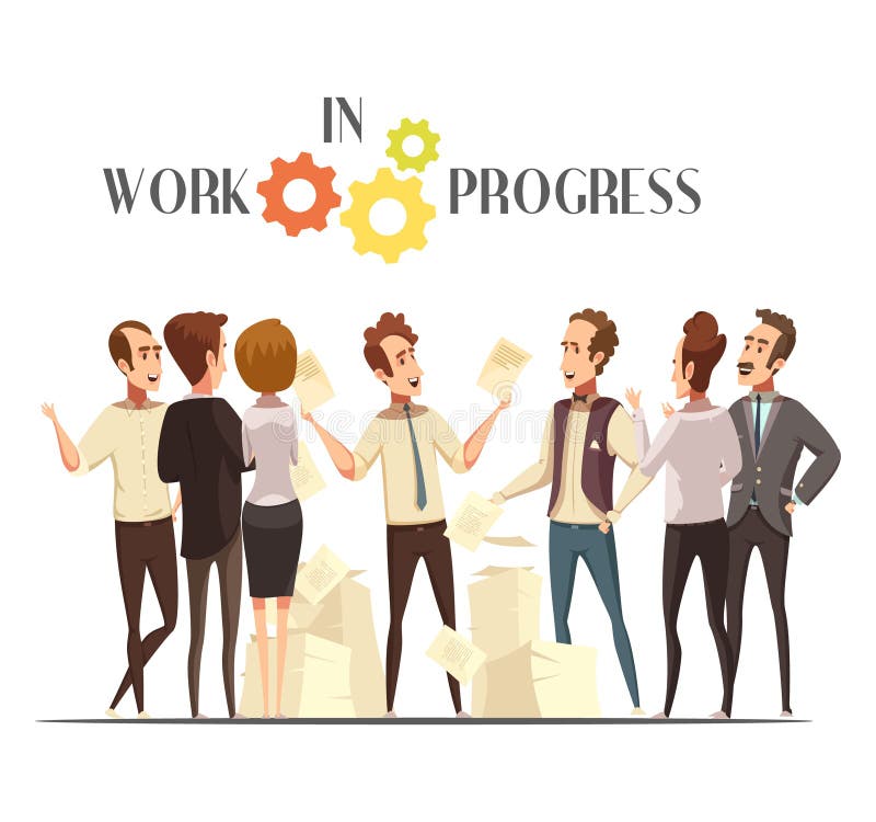 Work in Progress Concept stock vector. Illustration of decision - 210799710