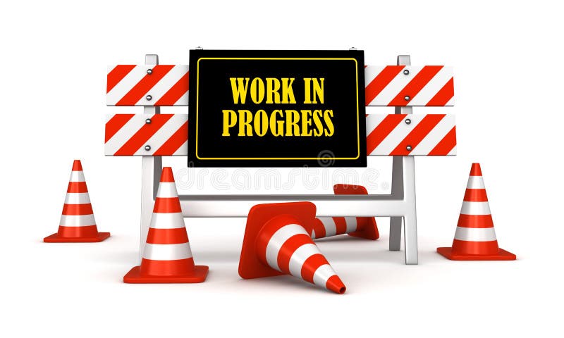 Work in progress stock illustration. Illustration of stop - 232190432