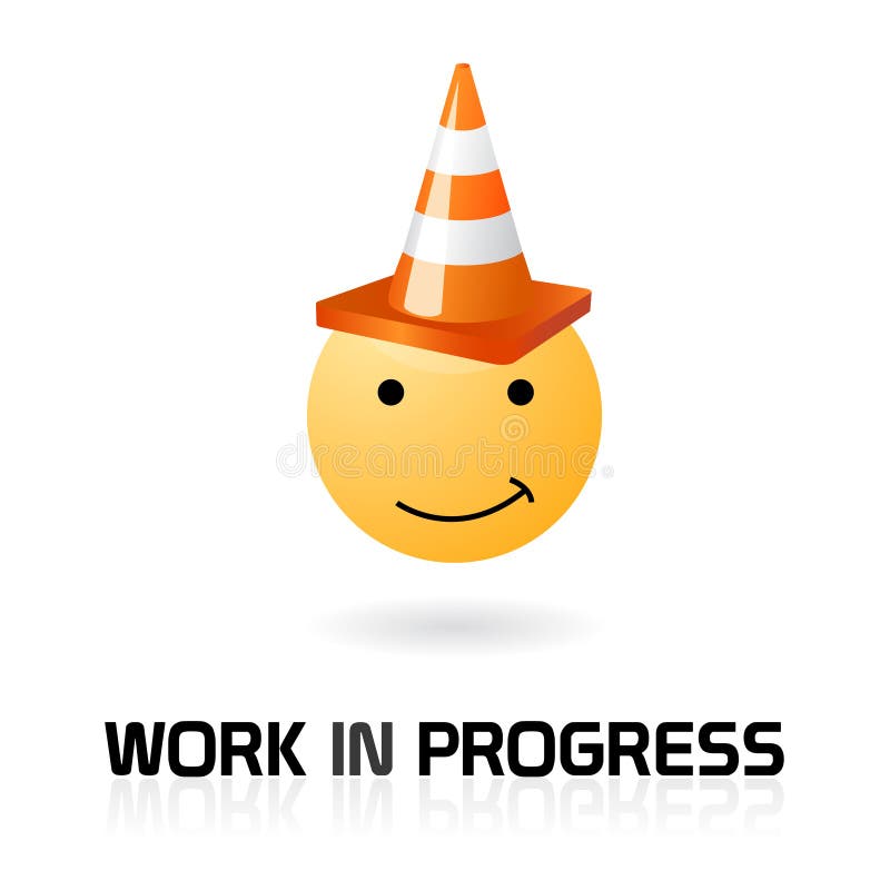 Work In Progress Funny Symbol Stock Vector - Illustration of ...