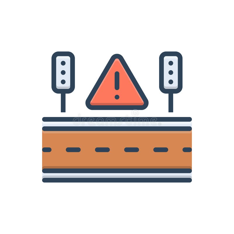 Color Illustration Icon for Work in Progress, Work and Warning Stock ...