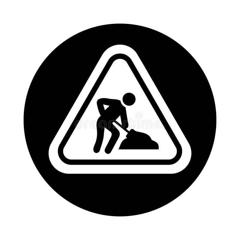 Work, in, Progress Icon. Black Vector Graphics Stock Vector ...