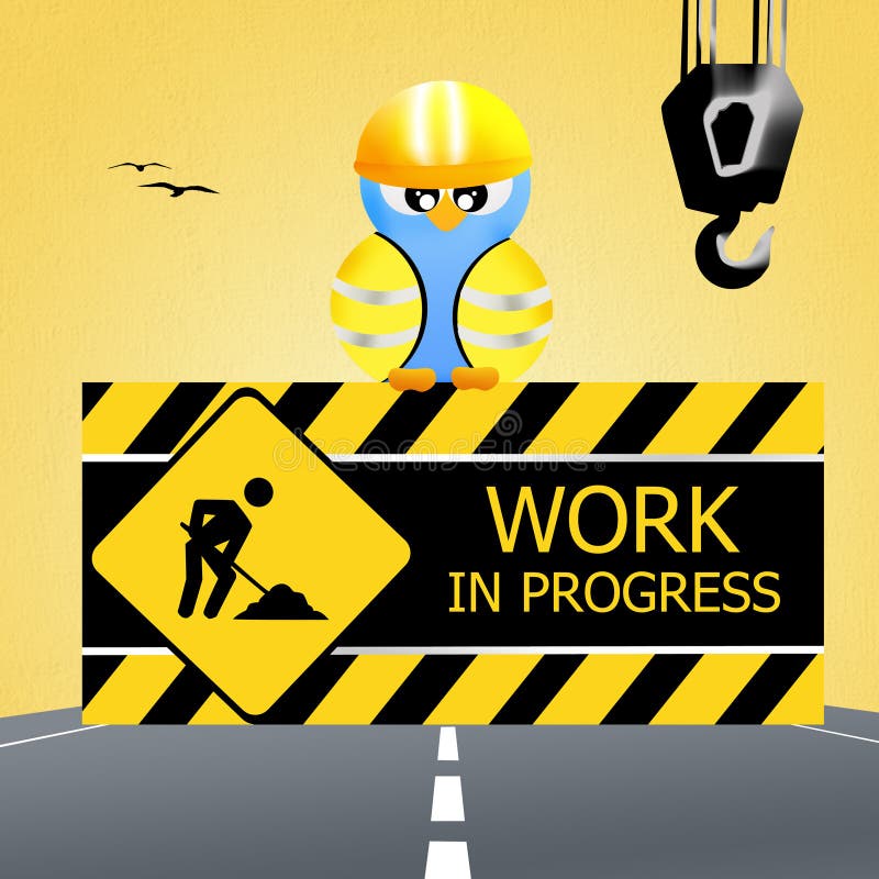 Work in progress stock illustration. Illustration of sign - 38914936
