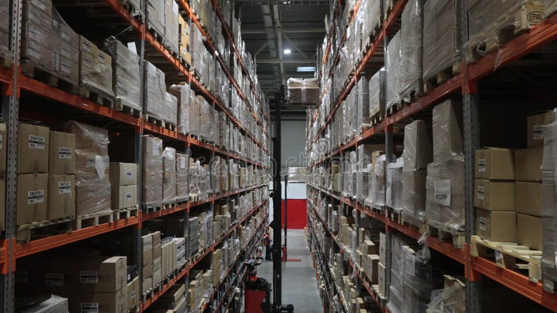 Work in Progress in a Large Warehouse Stock Footage - Video of concept ...