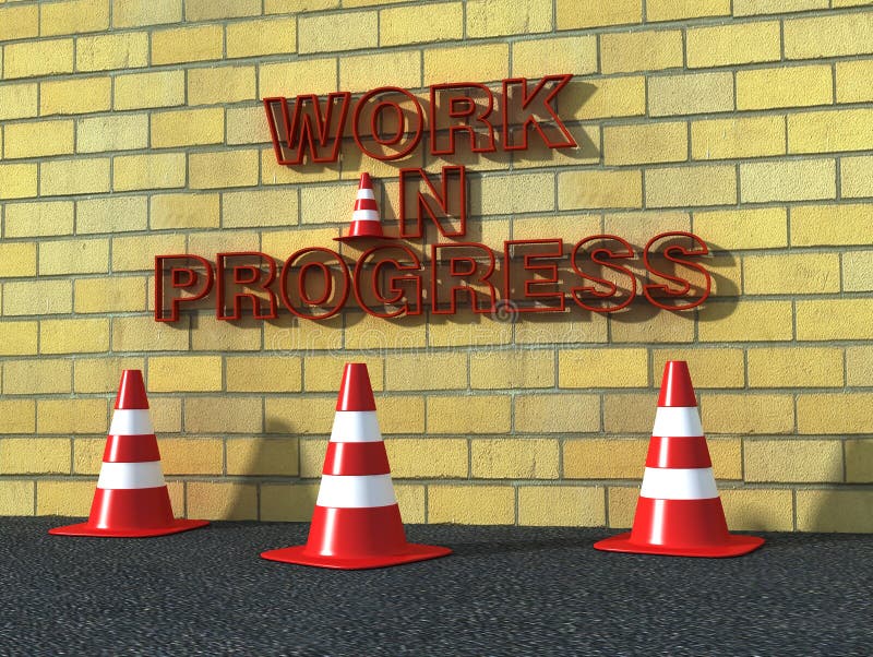 Work in progress logo stock illustration. Illustration of construction ...
