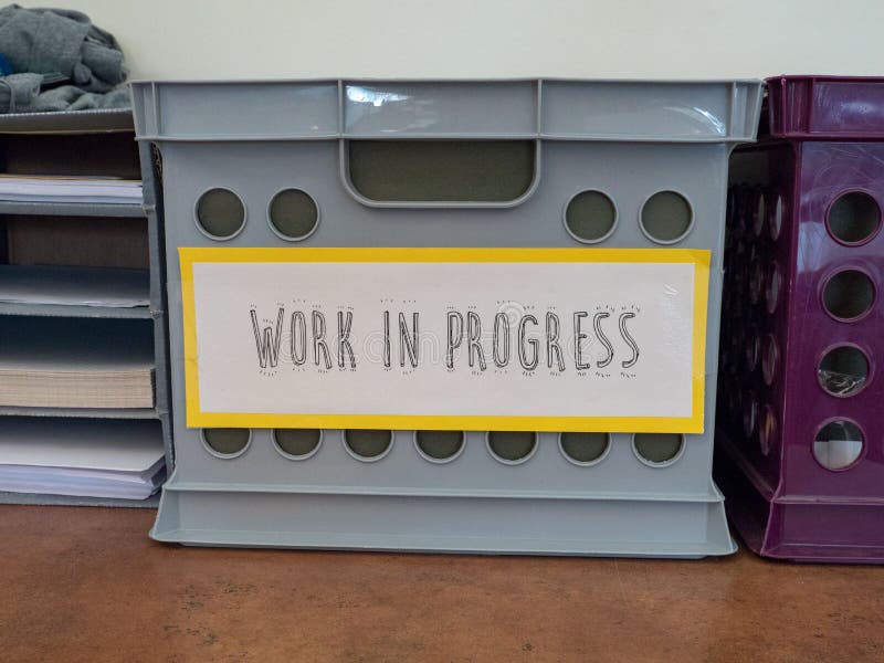`Work in Progress` Paper Bin in a Classroom Stock Photo - Image of ...