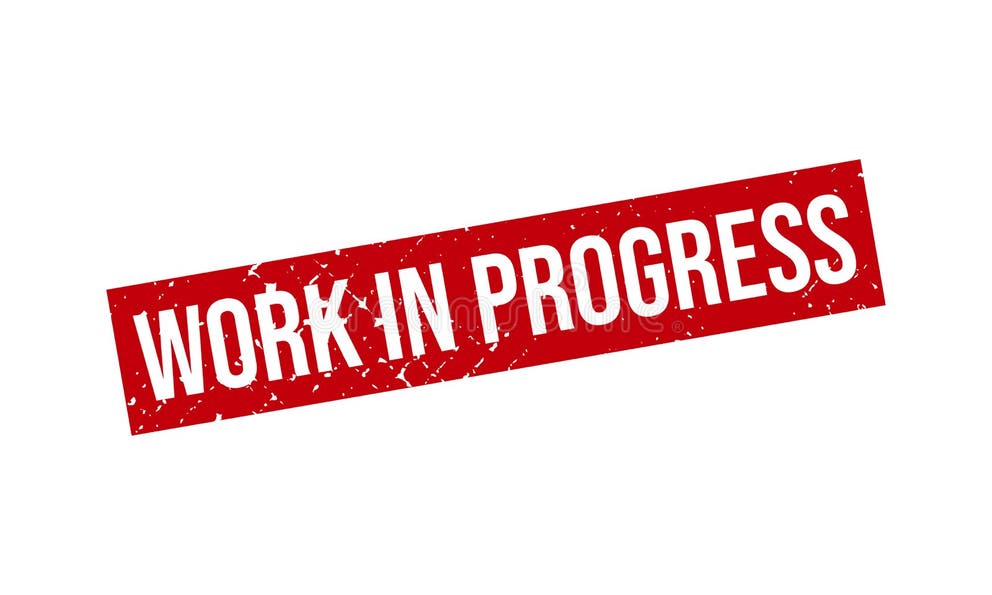 Work in Progress Rubber Stamp. Work in Progress Grunge Stamp Seal ...