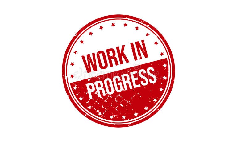 Work in Progress Rubber Stamp. Work in Progress Grunge Stamp Seal ...