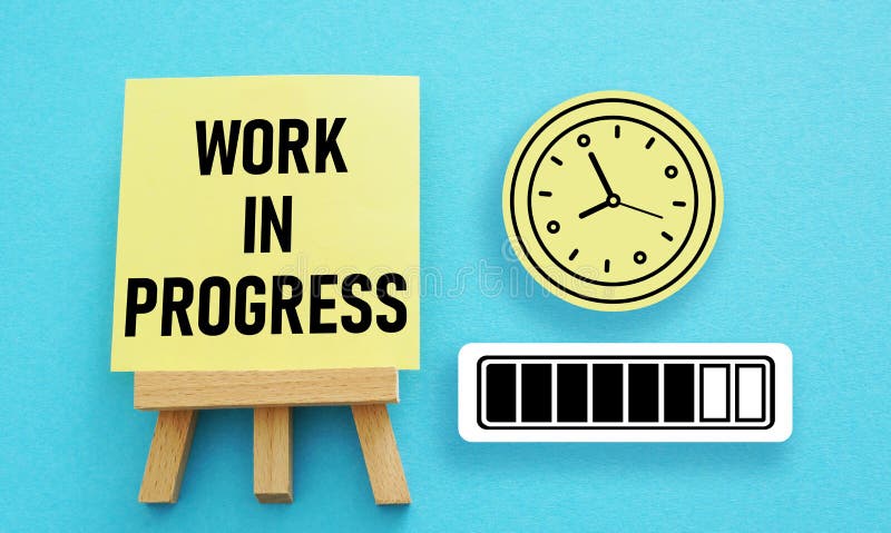 Work in Progress is Shown Using the Text and Picture of Progress Bar ...