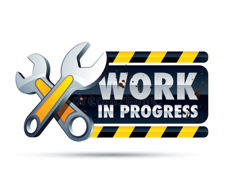 Work Progress Sign White Background Stock Illustrations – 12,514 Work ...