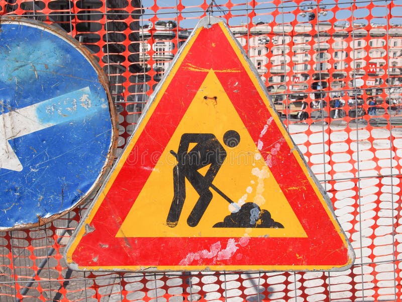 Work in progress sign stock image. Image of traffic, travel - 40247429