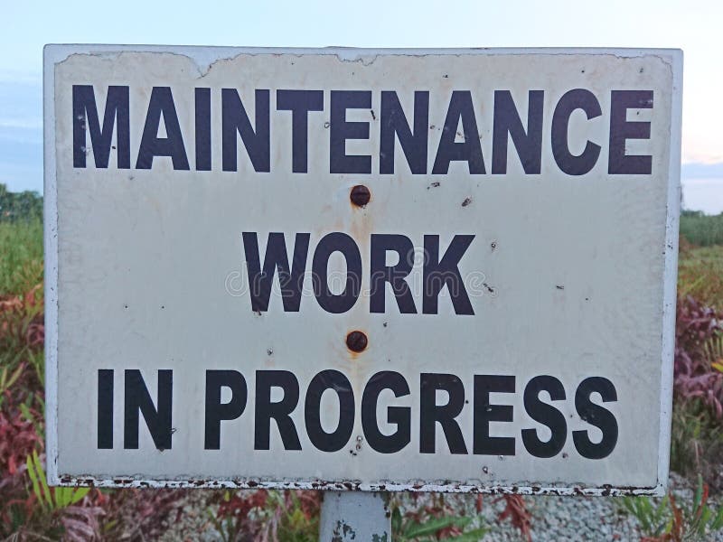 Work in Progress Sign stock image. Image of symbol, caution - 95220417