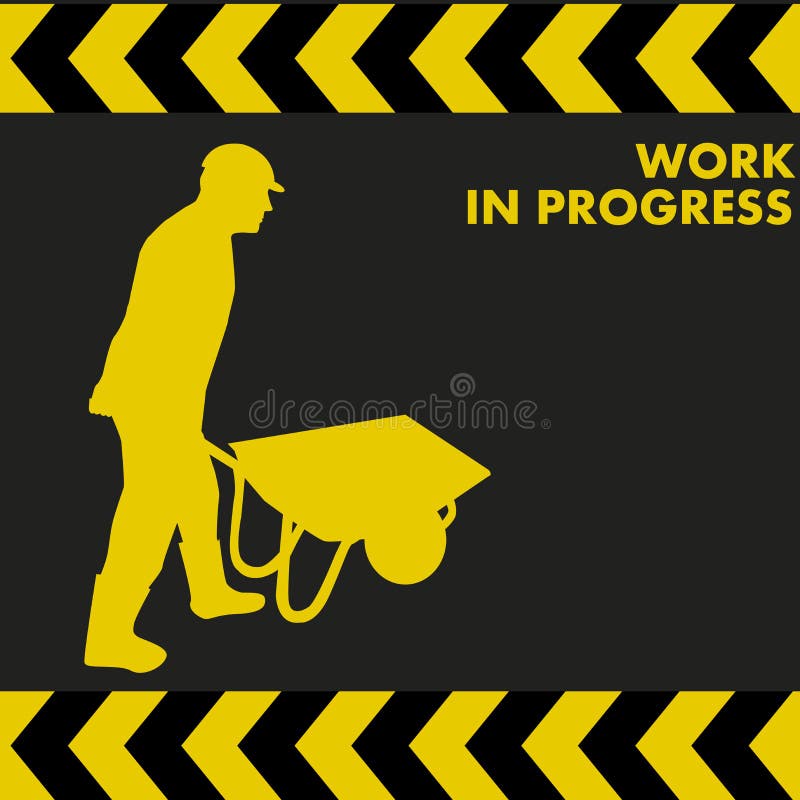 Work In Progress Funny Symbol Stock Vector - Illustration of icon ...