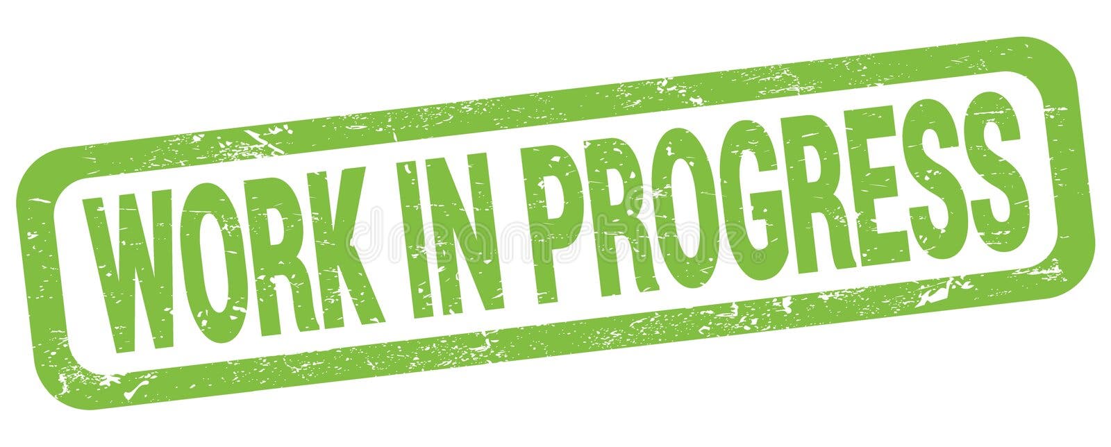 WORK in PROGRESS Written Word on Red Stamp Sign Stock Illustration ...