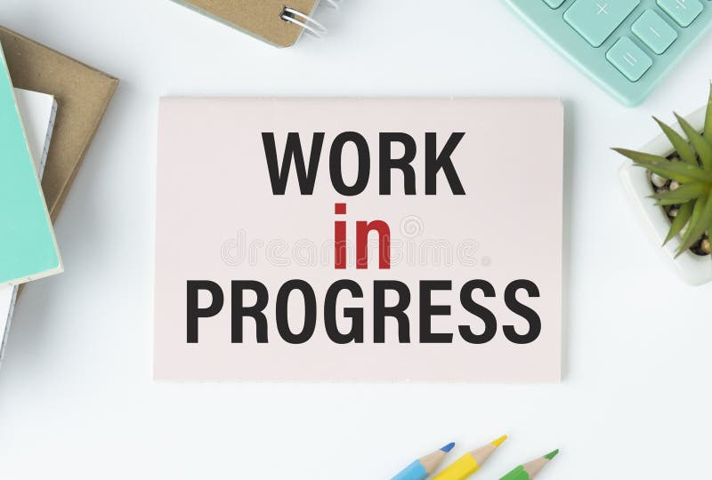Progress Text Written on a Notebook with Office Items Stock Photo ...