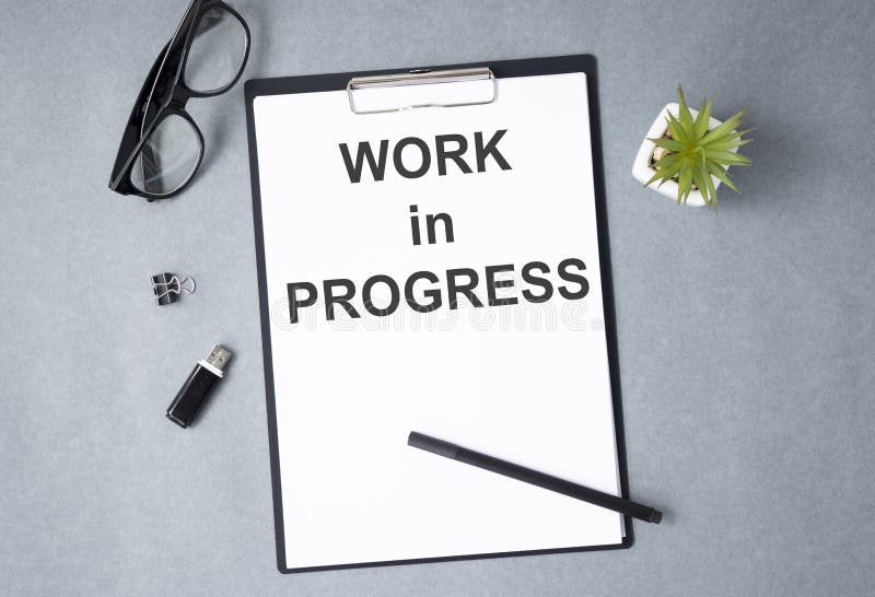 Progress Text Written on a Notebook with Pencils Stock Image - Image of ...