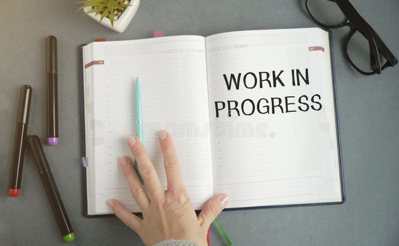 Progress Text Written on a Notebook with Pencils Stock Photo - Image of ...