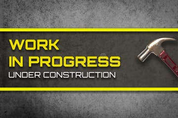 Work in Progress Under Construction Web Page Stock Image - Image of ...