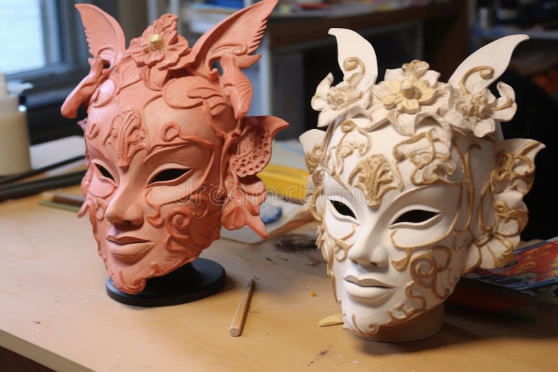Unpainted Mask Stock Illustrations – 3 Unpainted Mask Stock ...