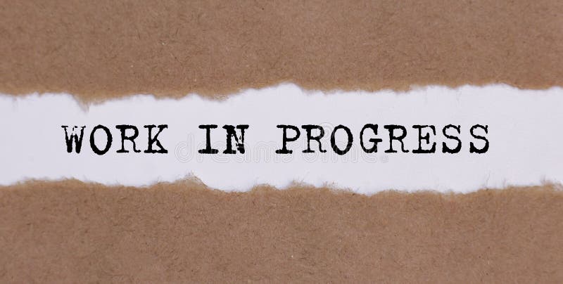 WORK in PROGRESS Text Written on a Sticky on Chart with Keyboard and ...