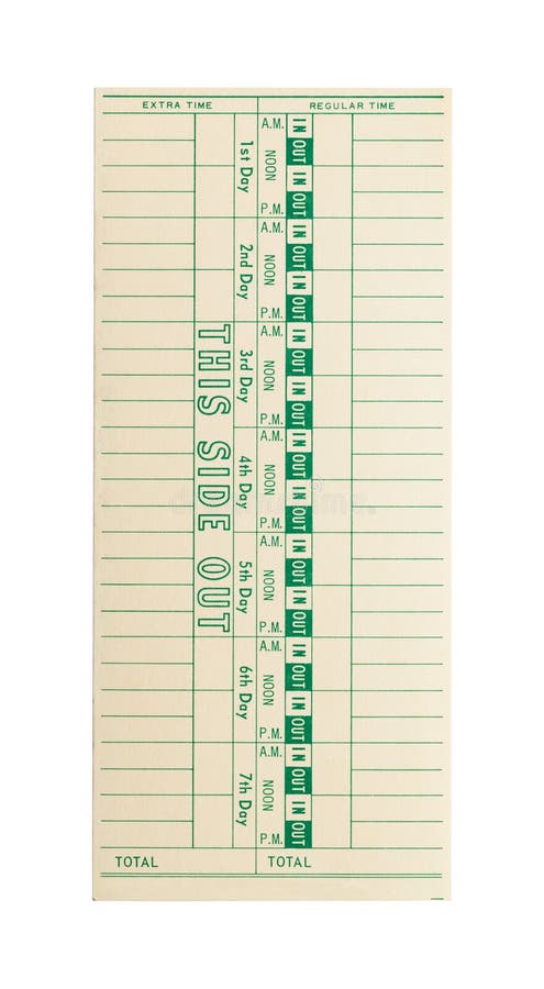 Work Punch Card stock image. Image of punch, long, paper - 347835189
