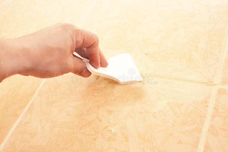 Work with a putty knife stock photo. Image of design - 41118716