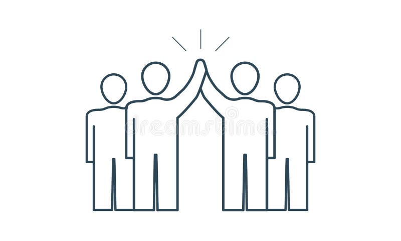Work Relationship Icon Outline Style Vector Image Stock Illustration ...