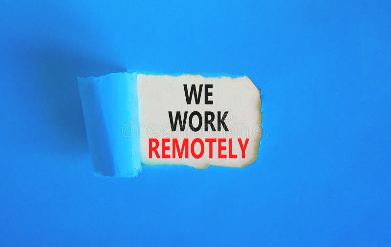 We Work Remotely Symbol. Concept Words we Work Remotely on Wooden Block ...