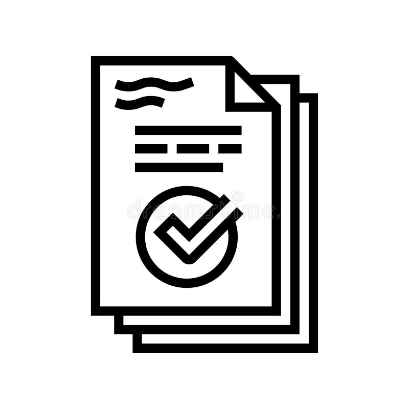 Work Report Line Icon Vector Illustration Stock Illustration ...