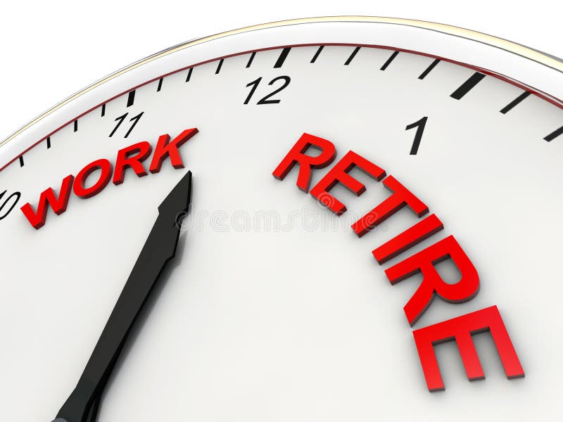 Work Or Retire stock illustration. Illustration of destination - 30835941