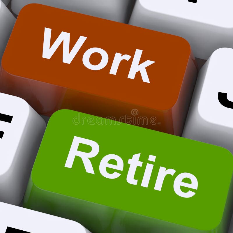 Work or Retire stock illustration. Illustration of destination - 30835941