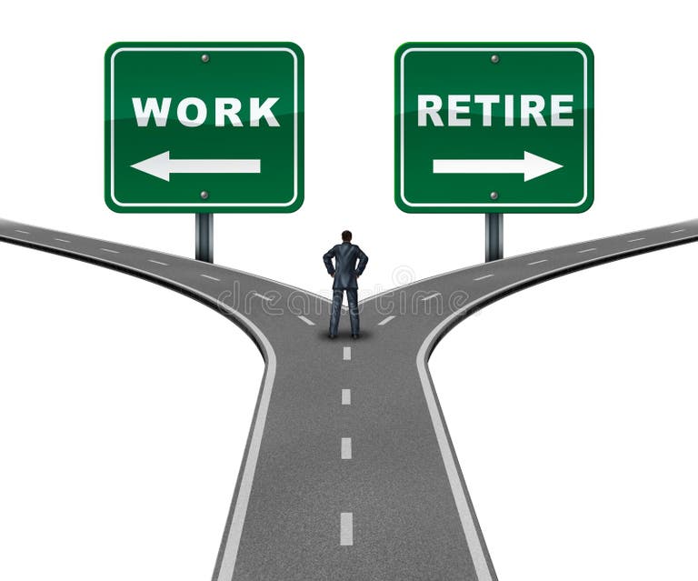 Work Retire Direction stock illustration. Illustration of road - 126448378